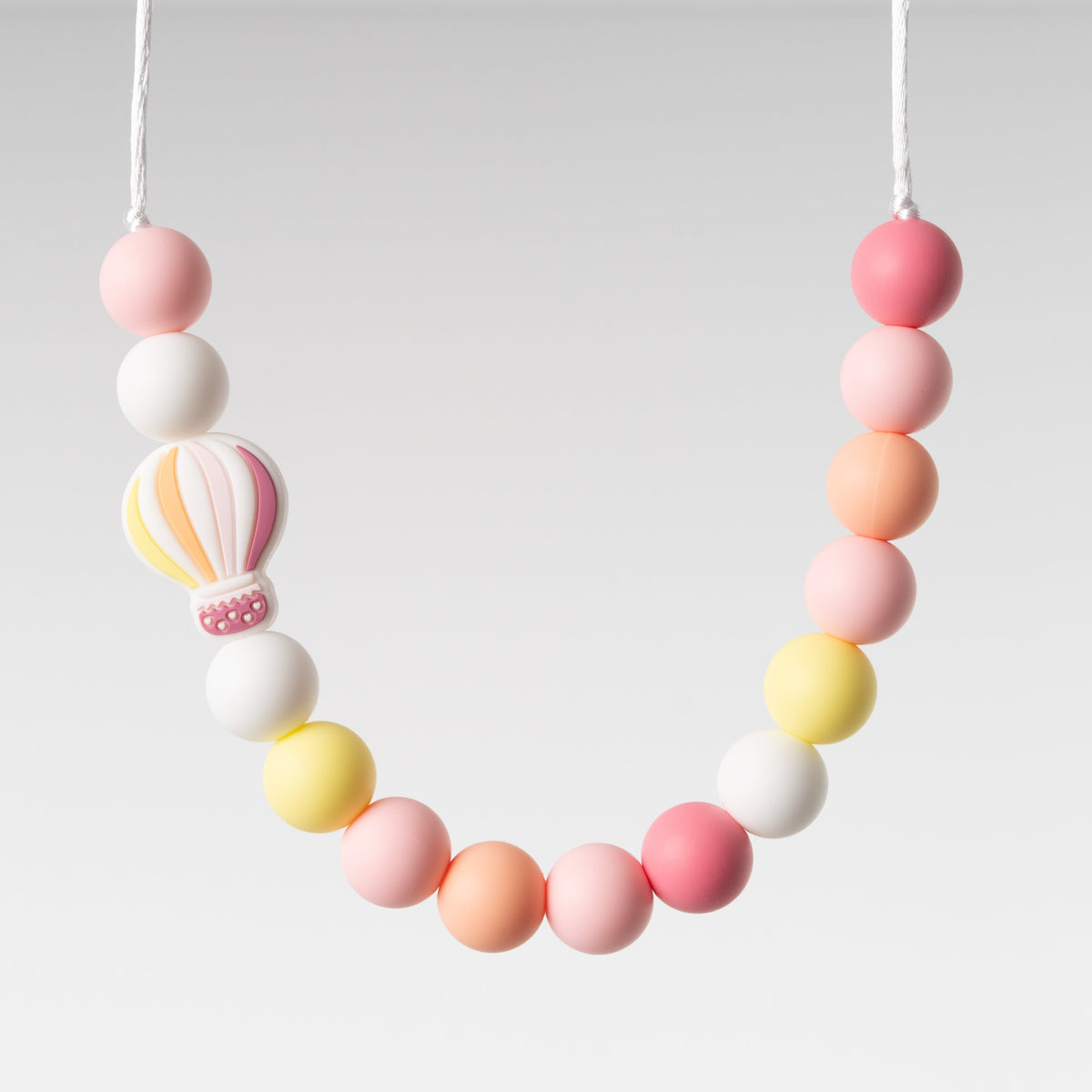 Pastel Beaded Necklace with Hot Air Balloon Pendant — The OT Store