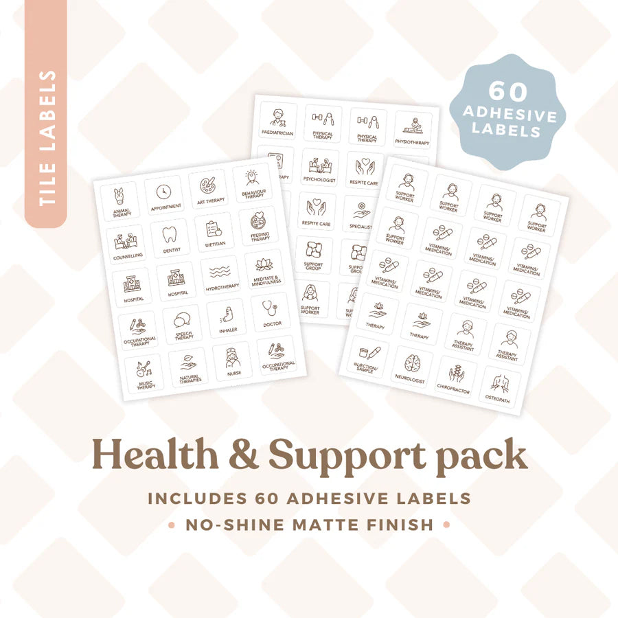 Second Scout Tile Labels - Health & Support Pack — The OT Store